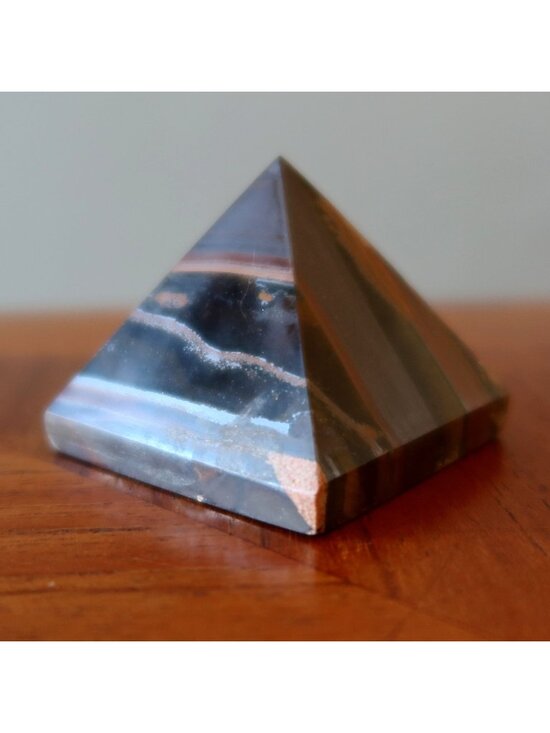 Satin Crystals | Art | Tigers Eye Pyramid Iron Hematite Jasper Crystal ...